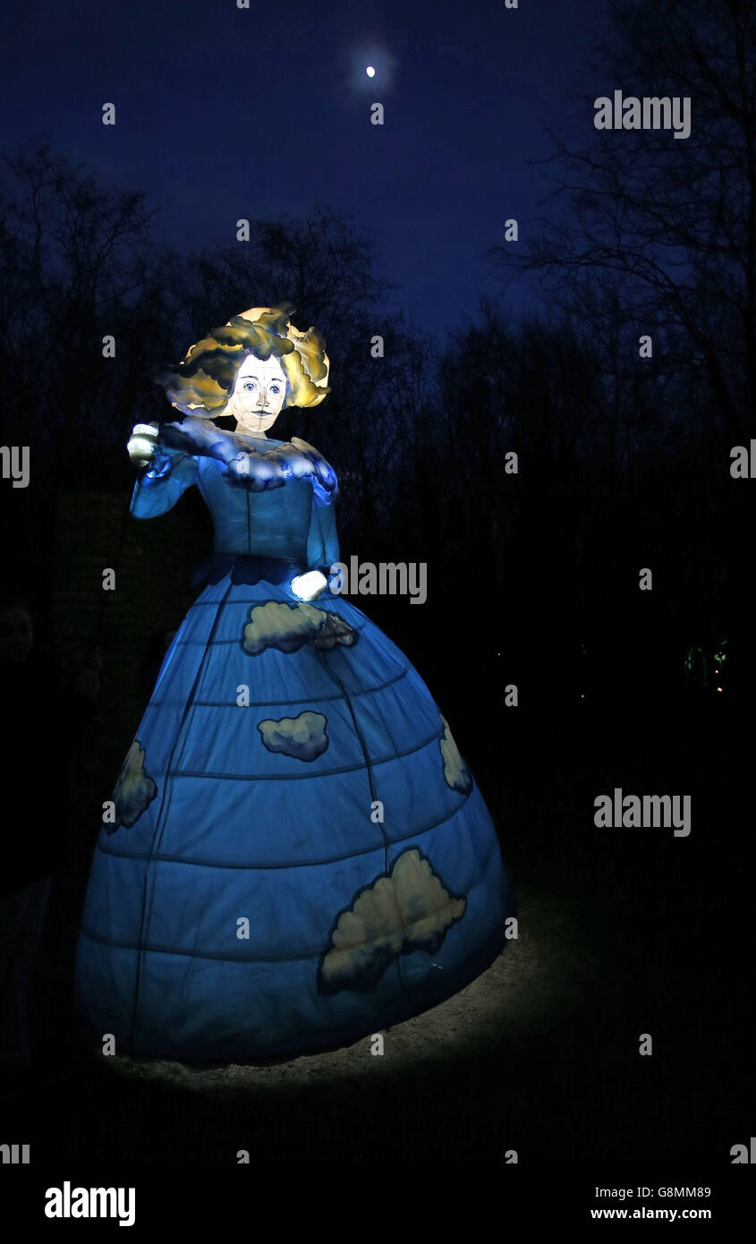 Paper lanterns shaped like giant Bugs and Creatures are lit during the ...