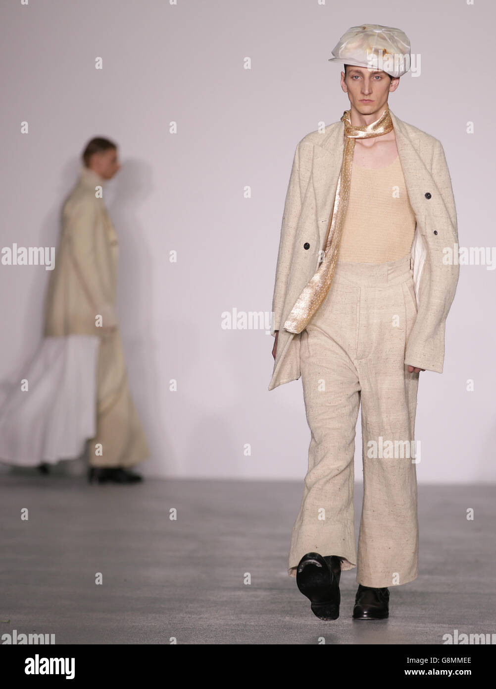 Models on the catwalk during the Central Saint Martins MA Autumn ...