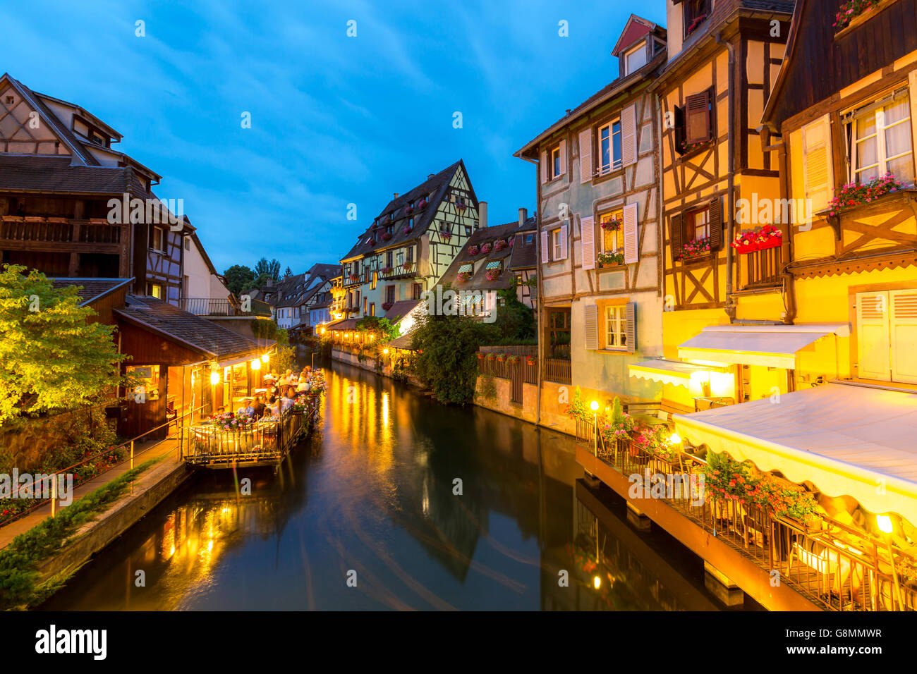 Colmar town France at Night Stock Photo - Alamy