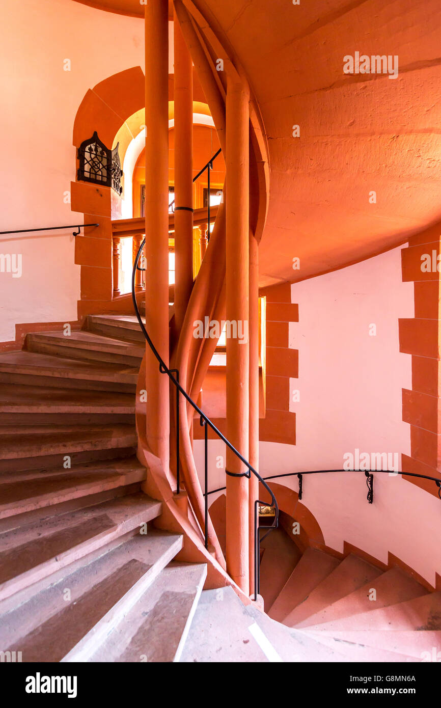 spiral staircase in german church Stock Photo - Alamy