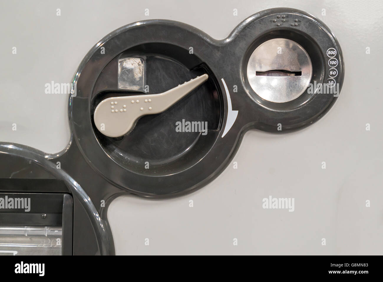vending Machine Coin insert space Stock Photo - Alamy