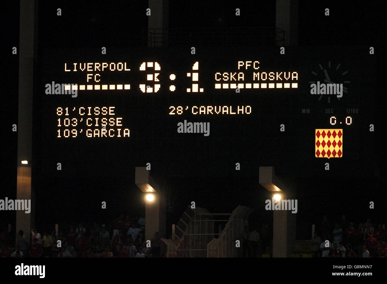 Liverpool football club score hi-res stock photography and images - Alamy