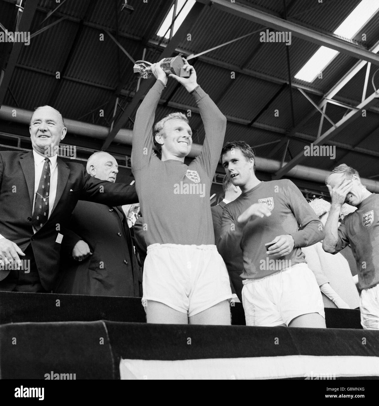 1966 world cup final trophy Black and White Stock Photos & Images - Alamy
