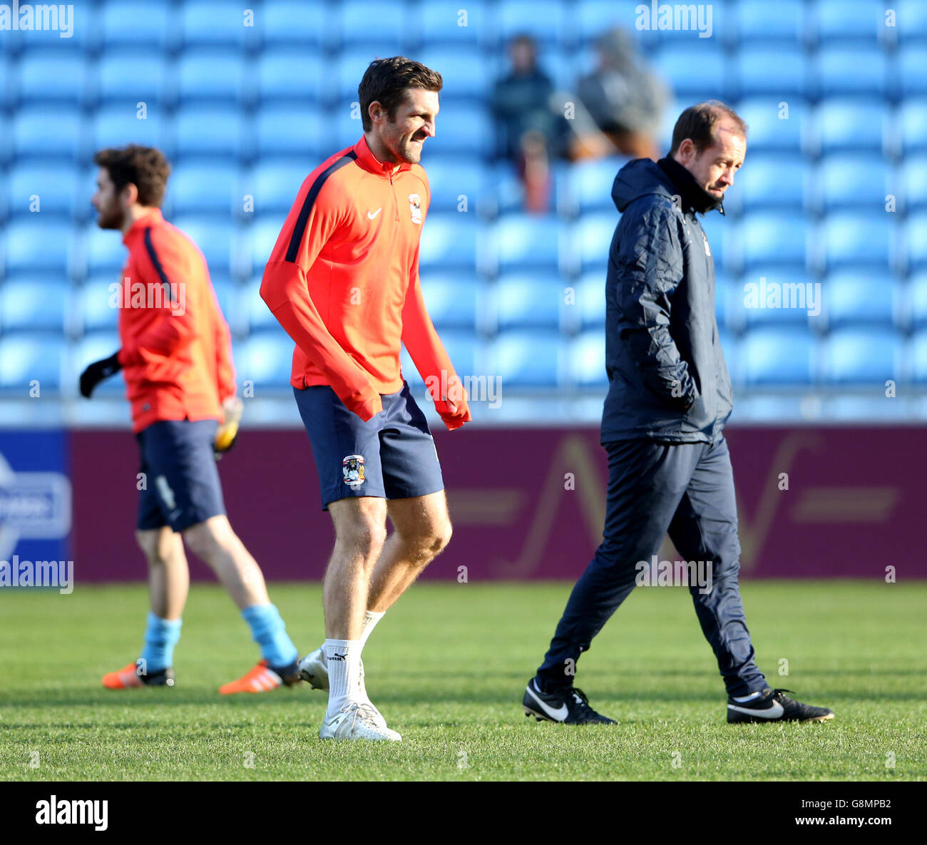 Coventry City's Sam Ricketts and first team coach Jamie Clapham (right ...
