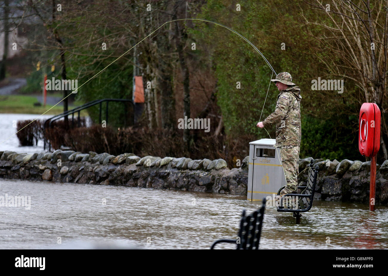 Ray mears officially opens stirling council fishery season hi-res stock ...