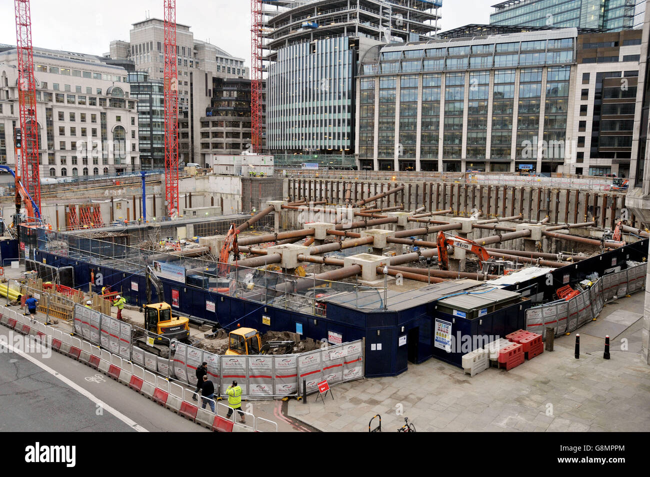 A building under construction on Farringdon Street, central London ...