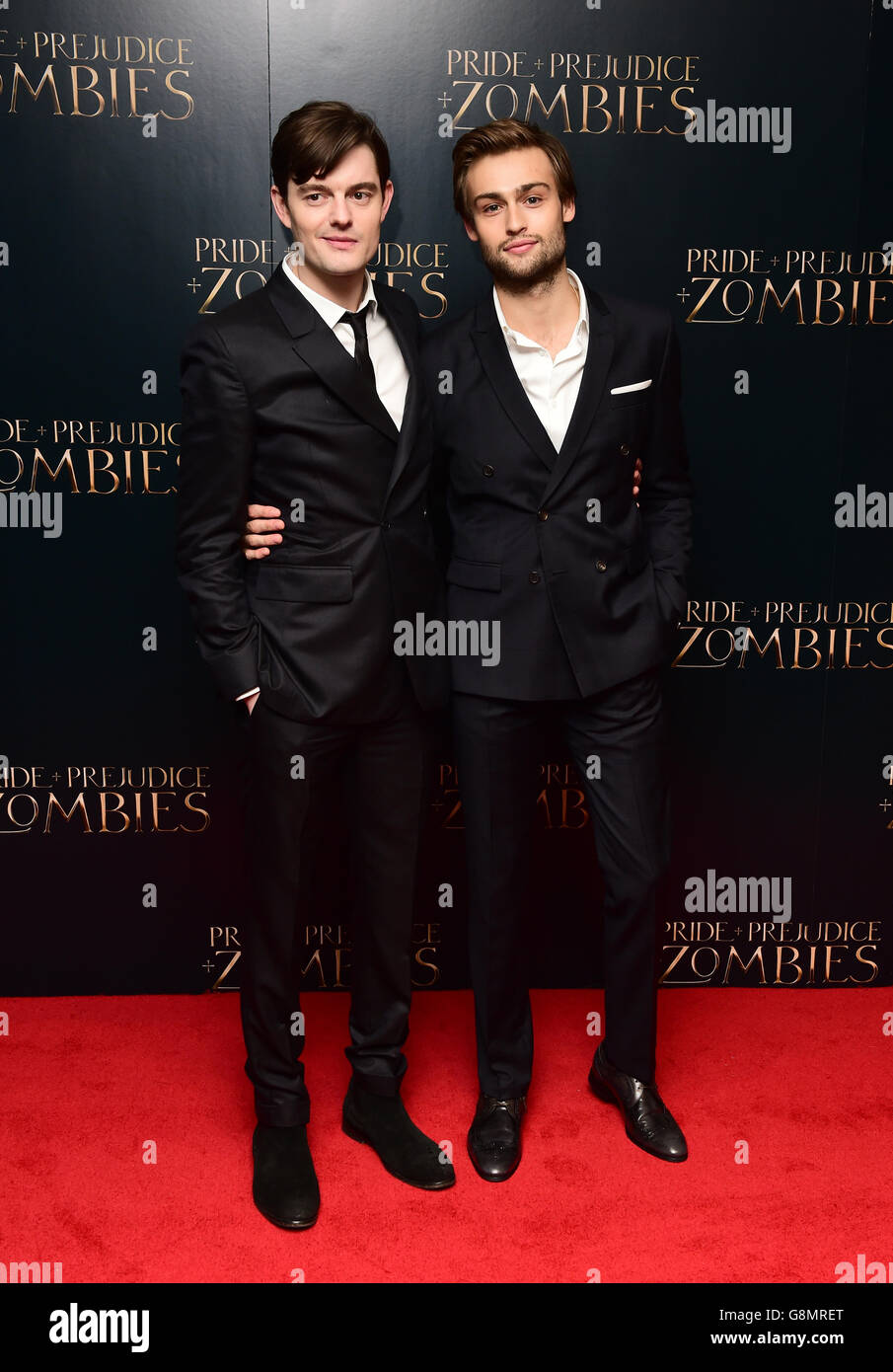 Sam Riley and Douglas Booth attending the European premiere of Pride ...