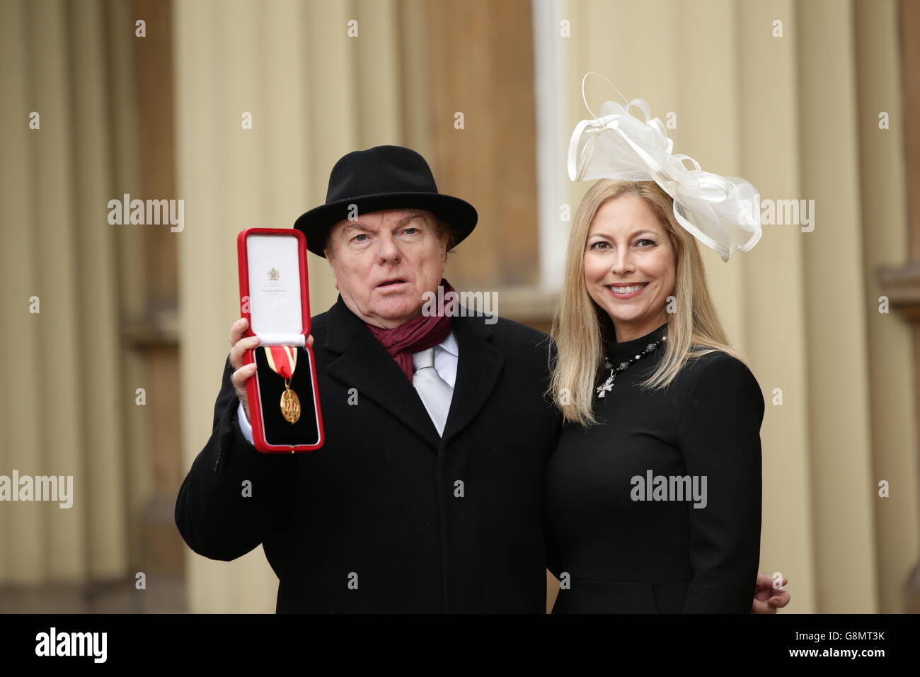 Singer, songwriter and musician Sir Van Morrison at Buckingham Palace ...