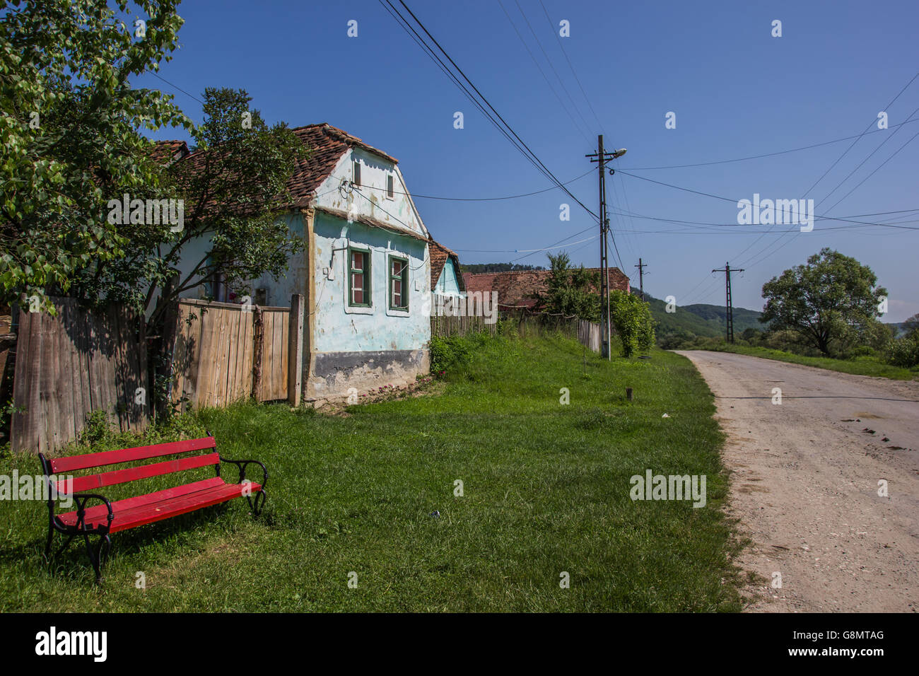 Traditional house in the town of Copsa Mare, Romania Stock Photo - Alamy