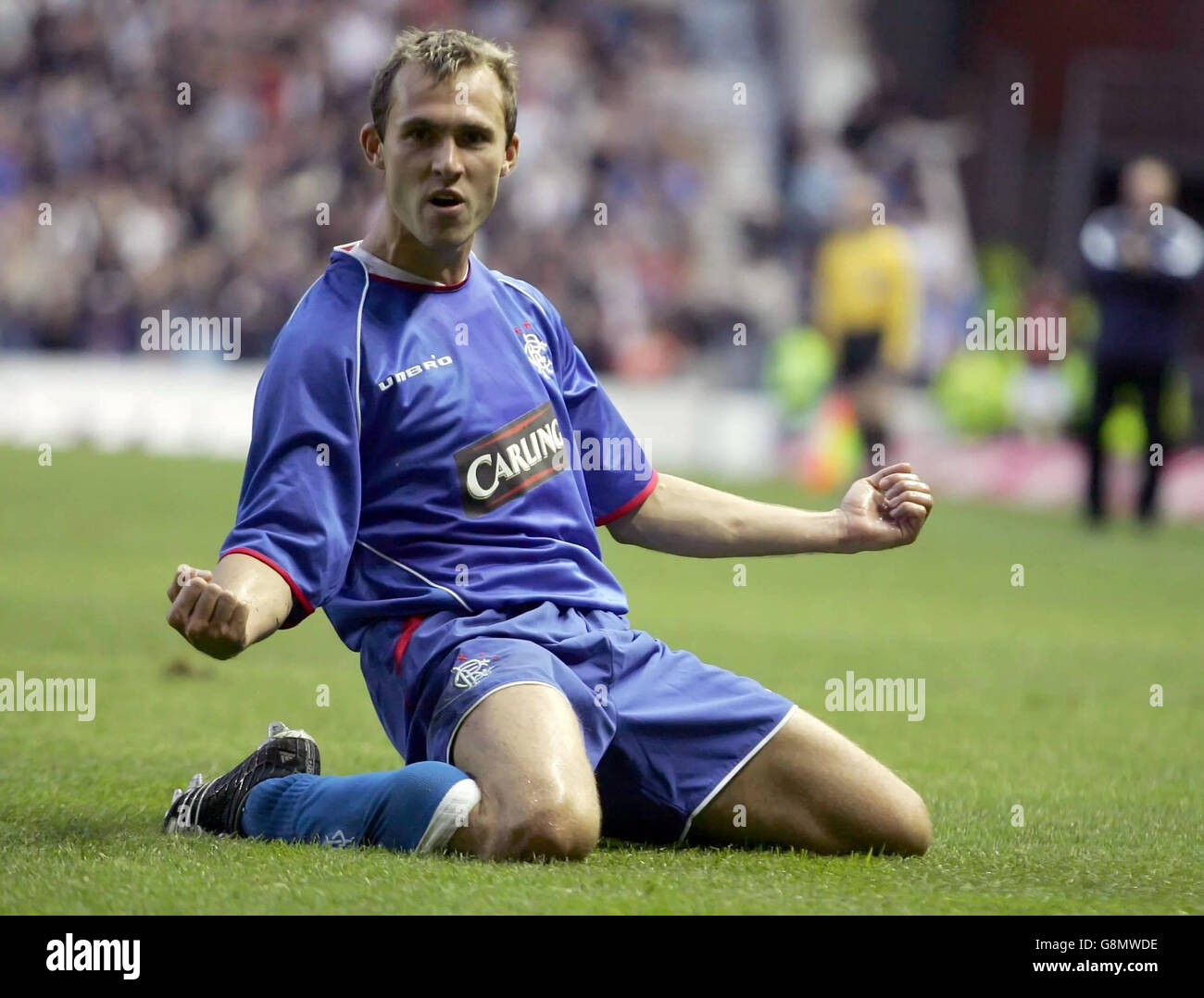 Rangers' Thomas Buffel celebrates scoring against Anorthosis Famagusta ...