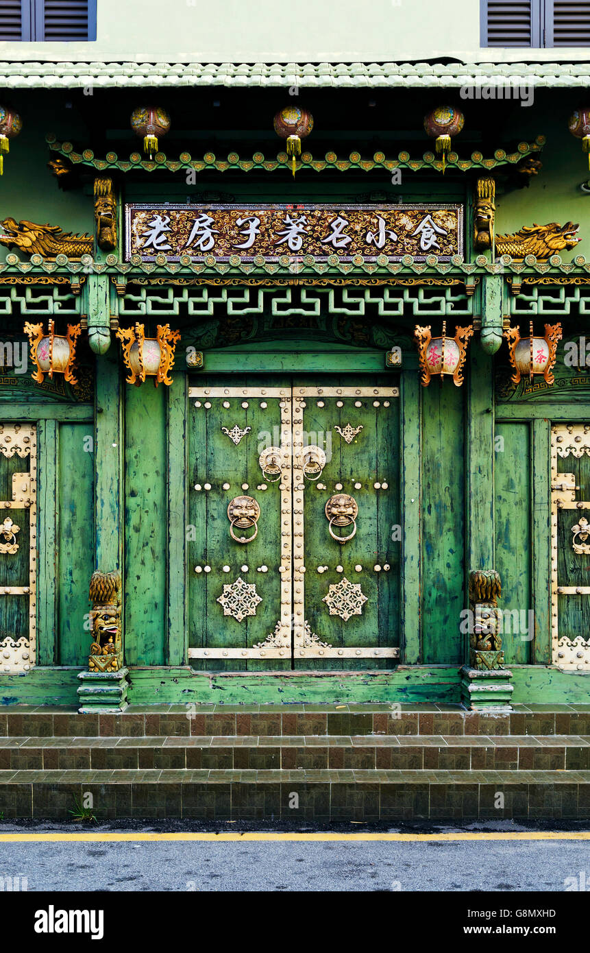 chinese heritage traditional local architecture in penang old town ...