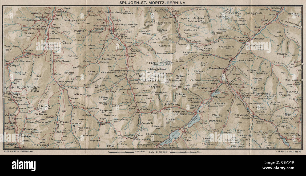SPLÜGEN ST. MORITZ BERNINA. Cresta Bivio Maloja Celerina. Switzerland ...
