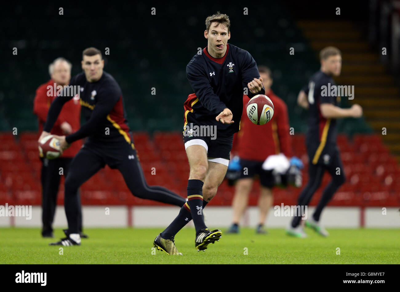 Wales' Liam Williams during the Captain's Run at the Principality ...