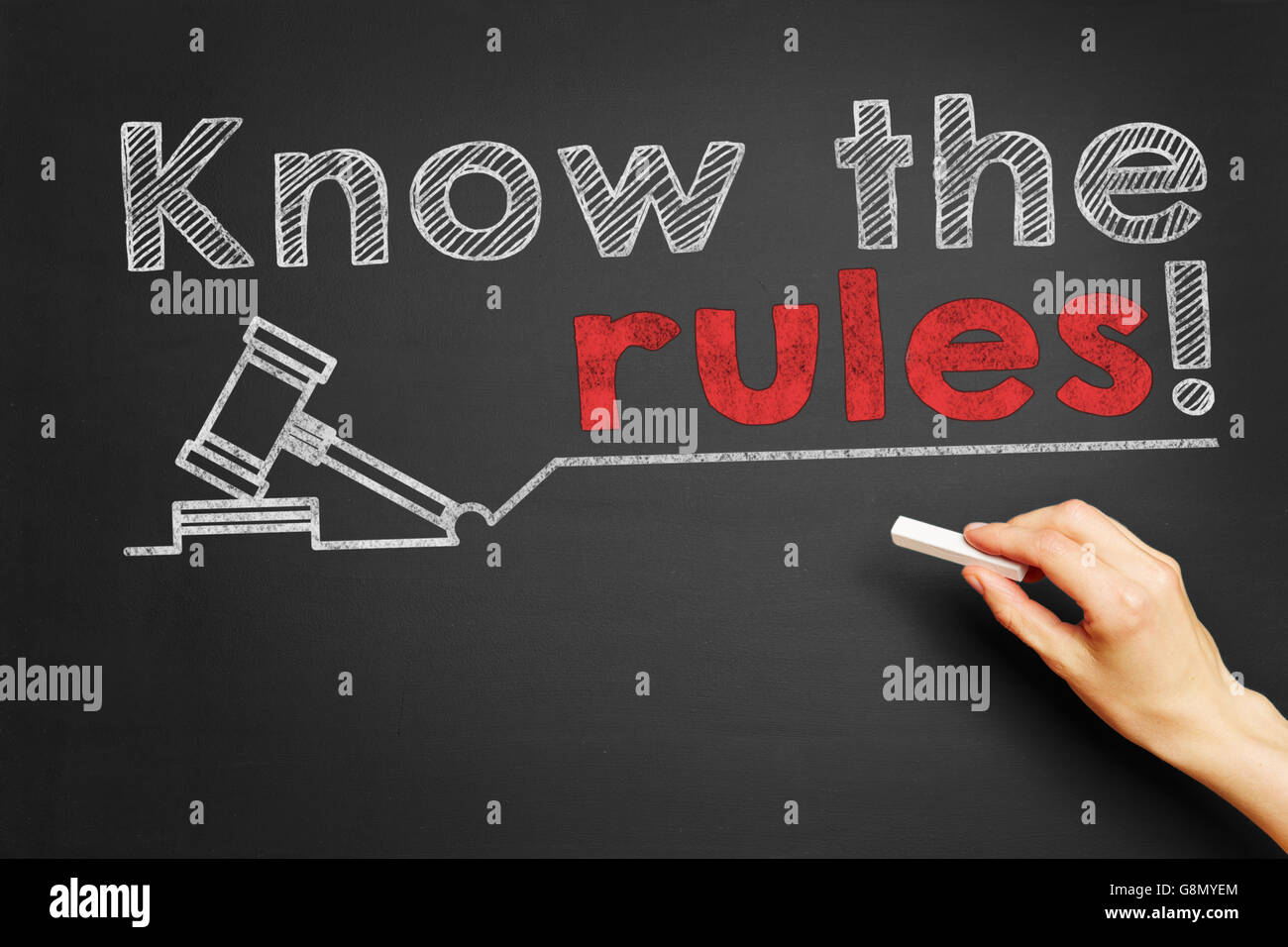 Know the rules hi-res stock photography and images - Alamy