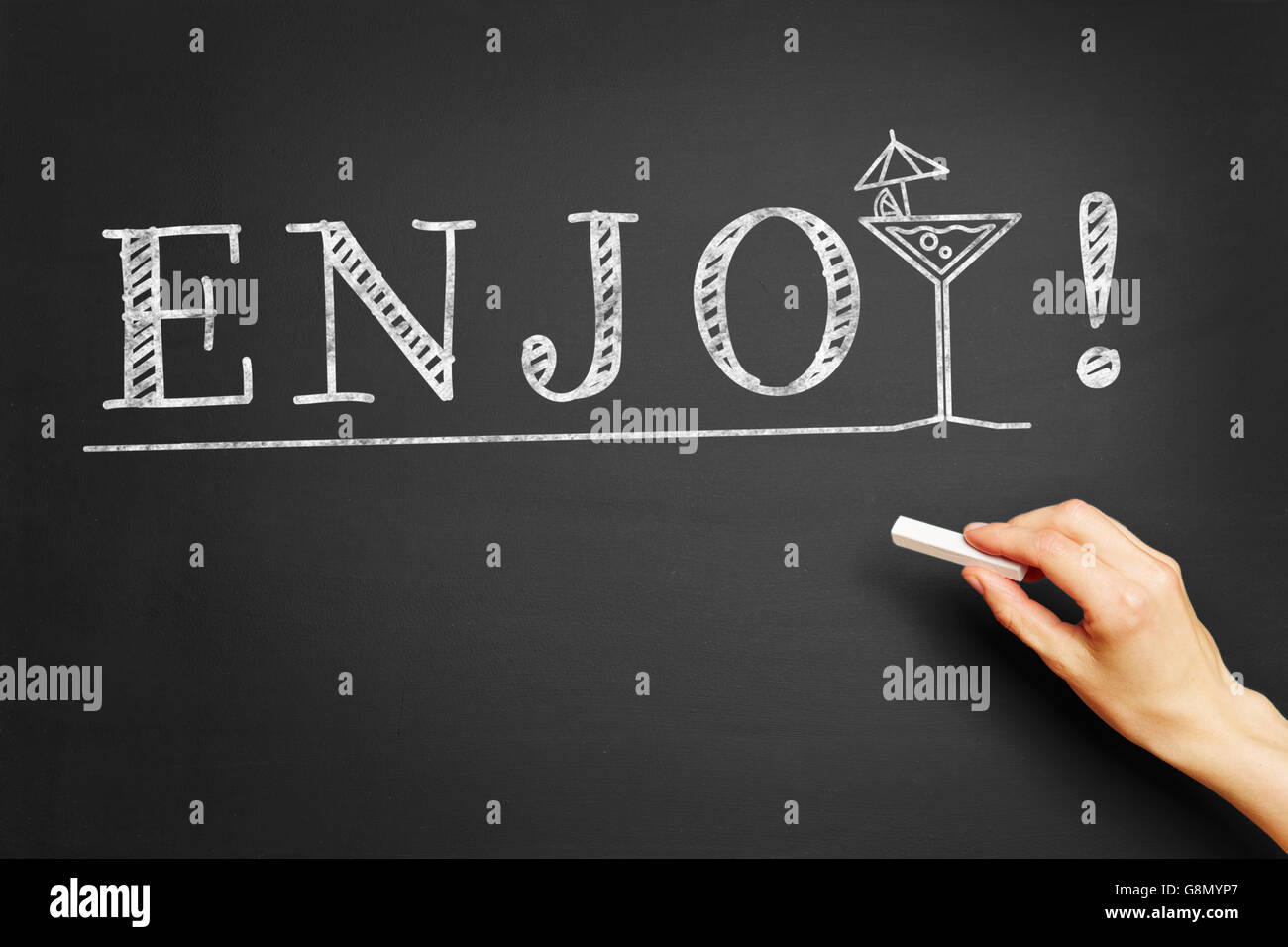 Enjoy hand hi-res stock photography and images - Alamy