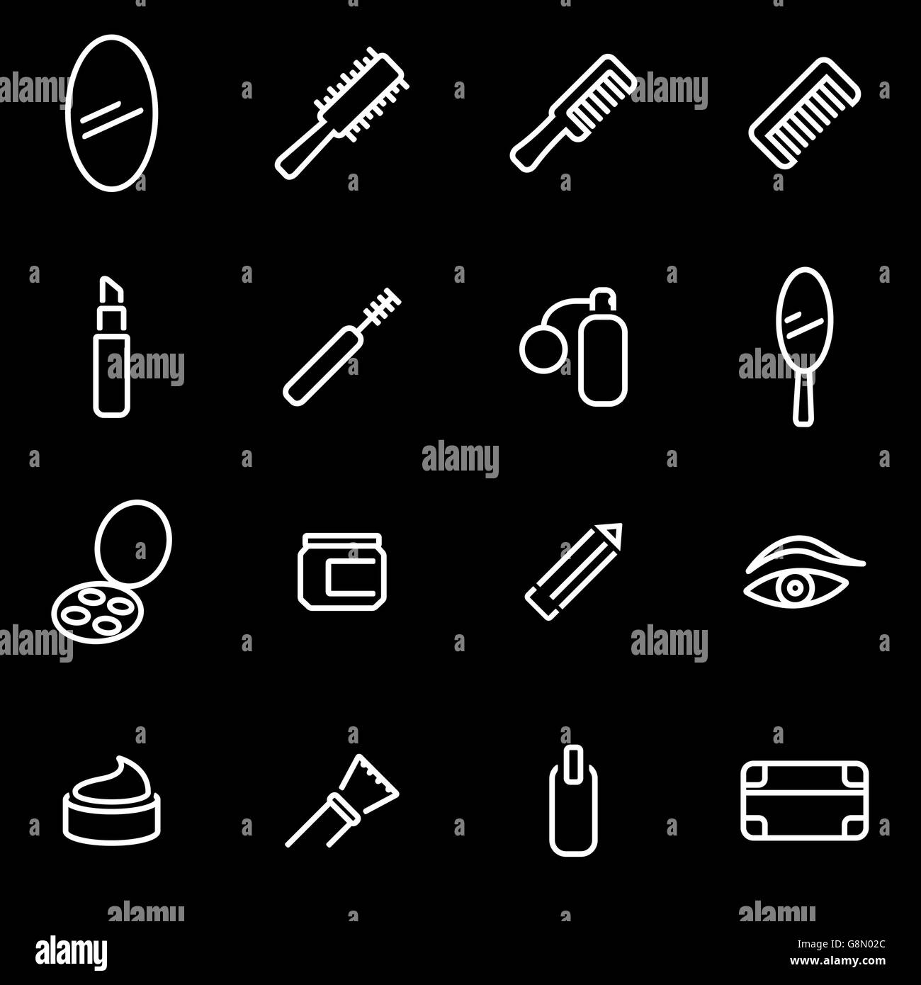 Vector line cosmetics icon set Stock Vector Image & Art - Alamy