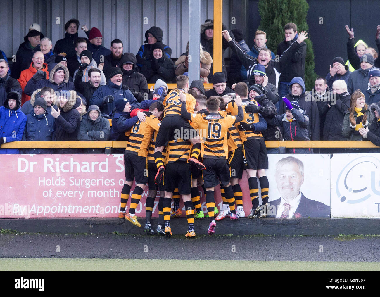Alloa's Jason Marr celebrates scoring his sides opening goal during the ...