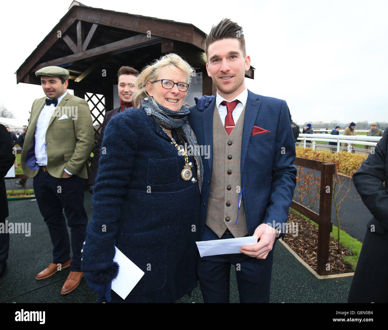 Councillor Mandy Littlejohn (left) with the winner of the best dressed ...