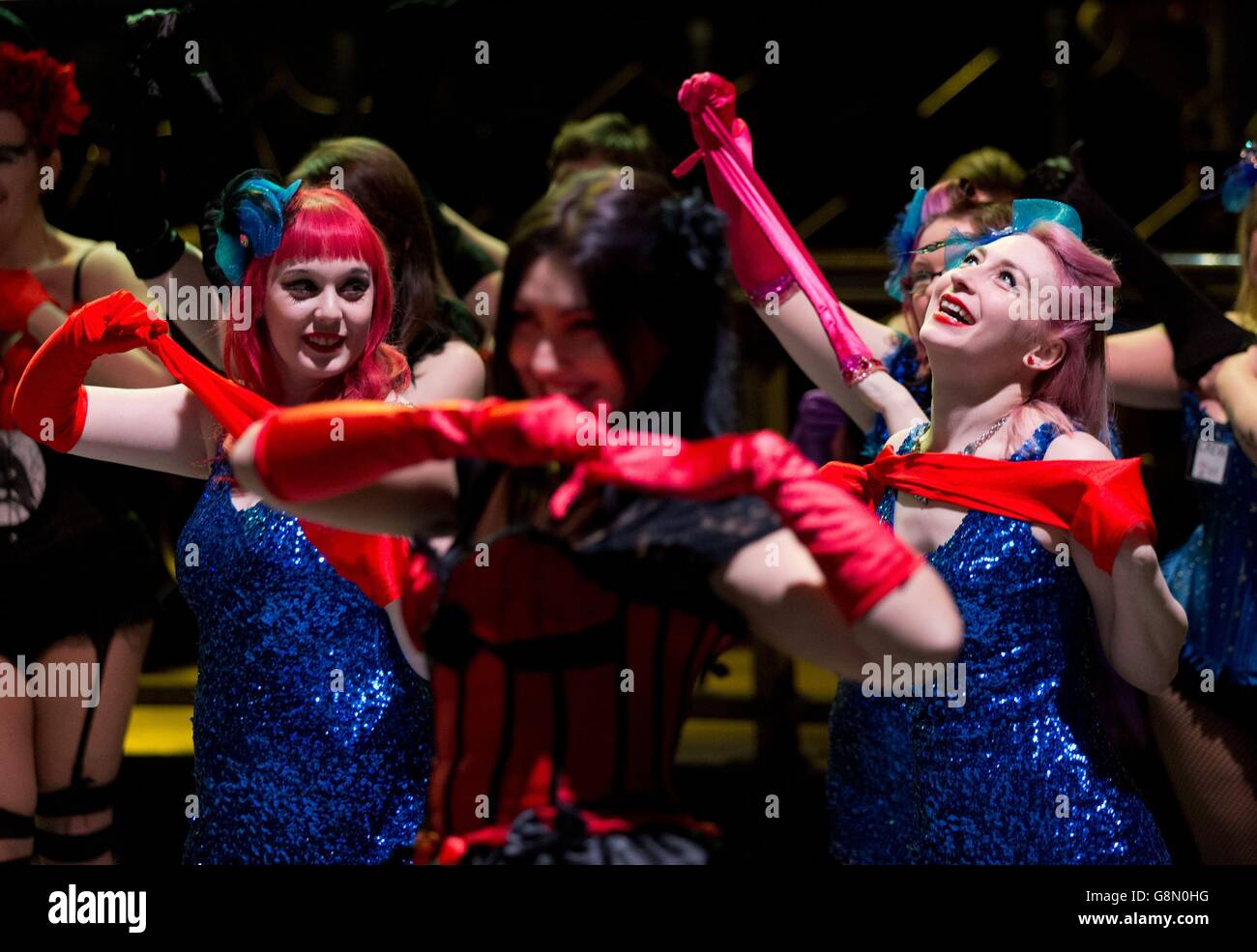 Burlesque world record attempt Stock Photo - Alamy