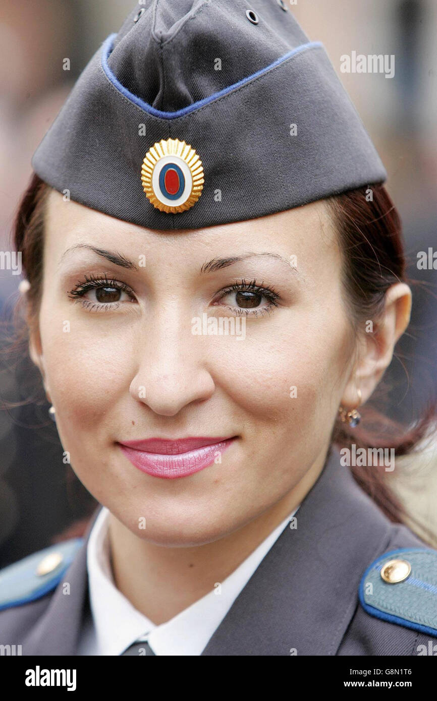 A member of the Polish police force at the International Police ...