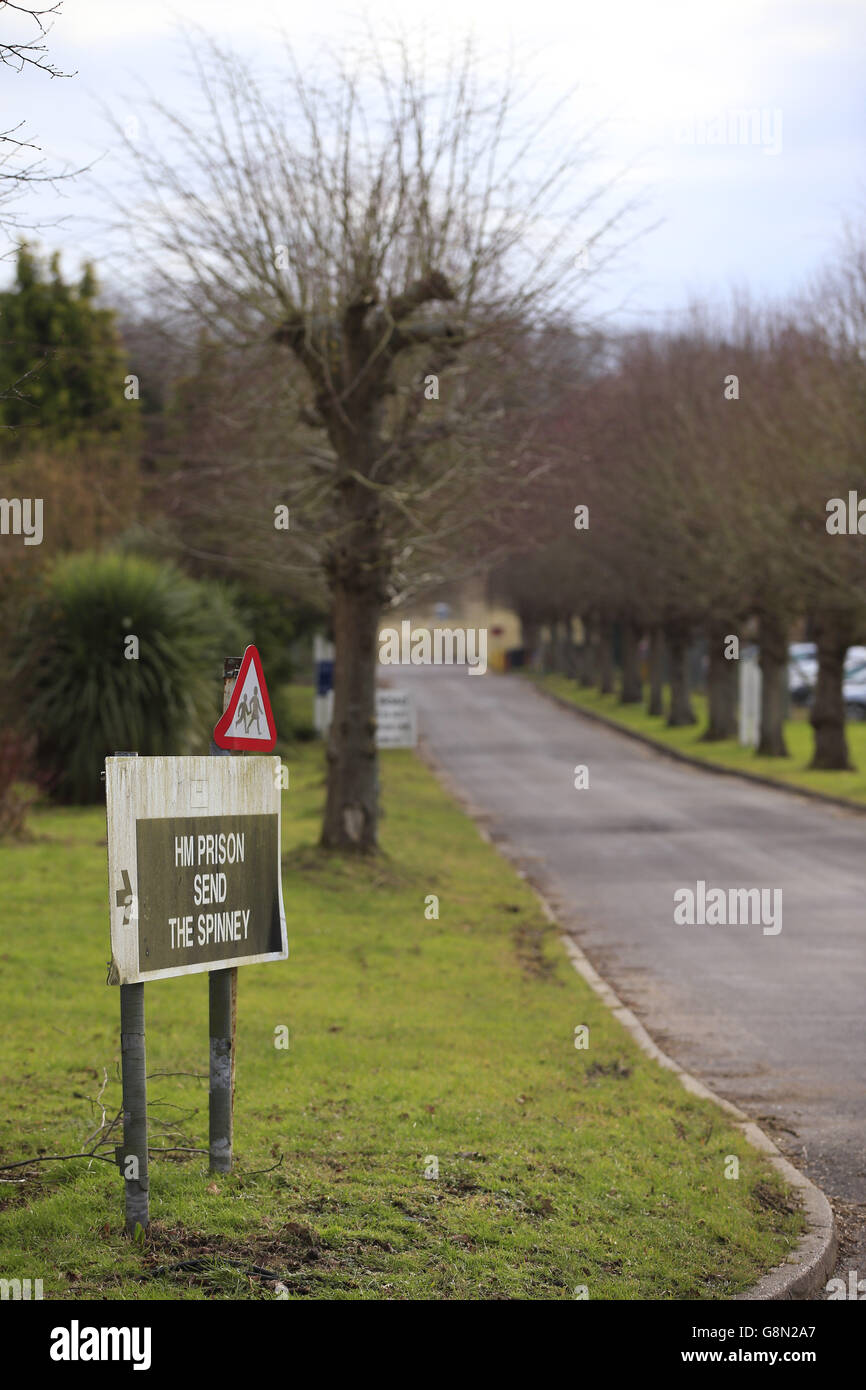 A sign outside HMP Send, a Female Training Prison in Send, Surrey Stock ...