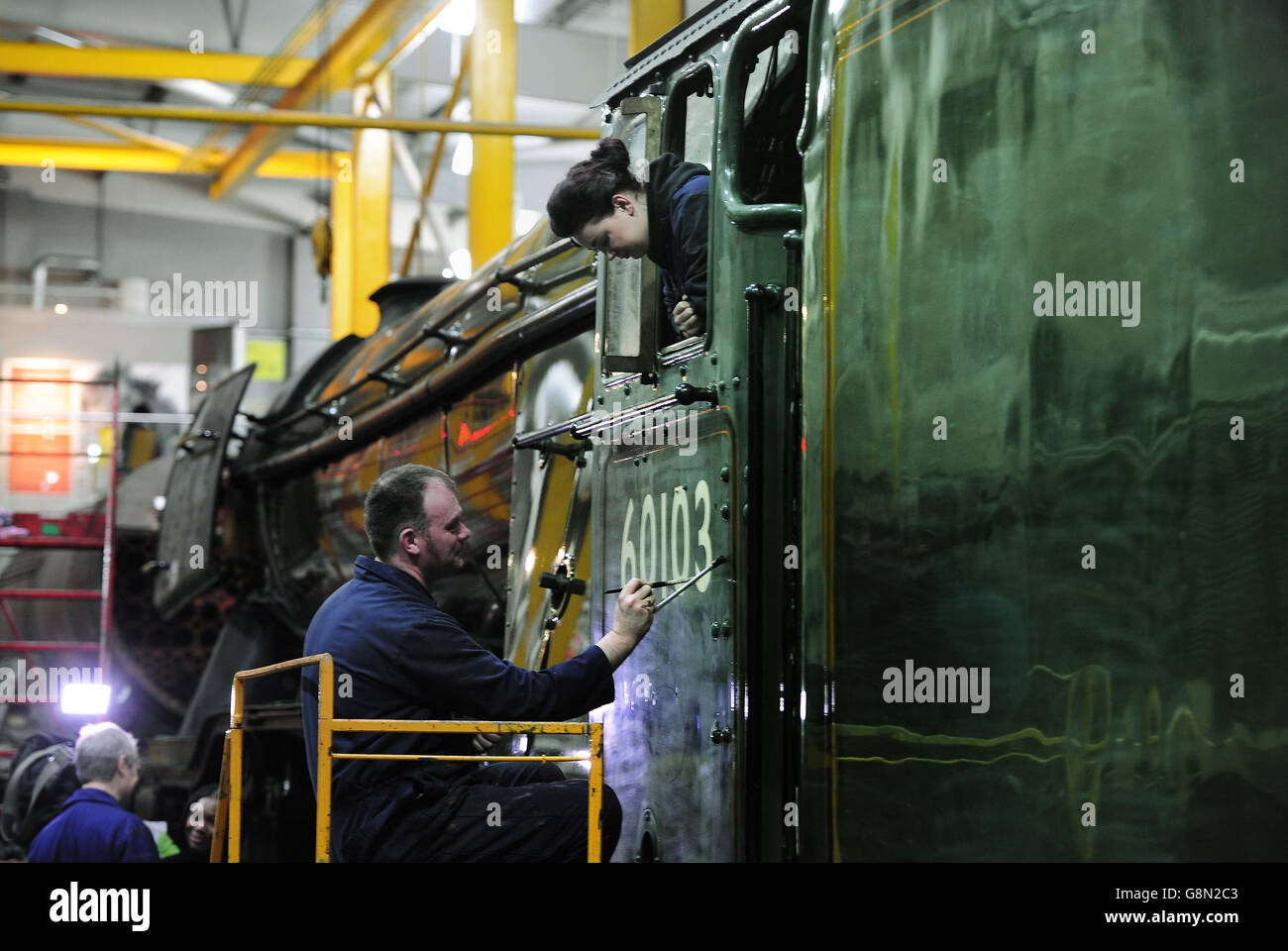 Green livery locomotive hi-res stock photography and images - Alamy