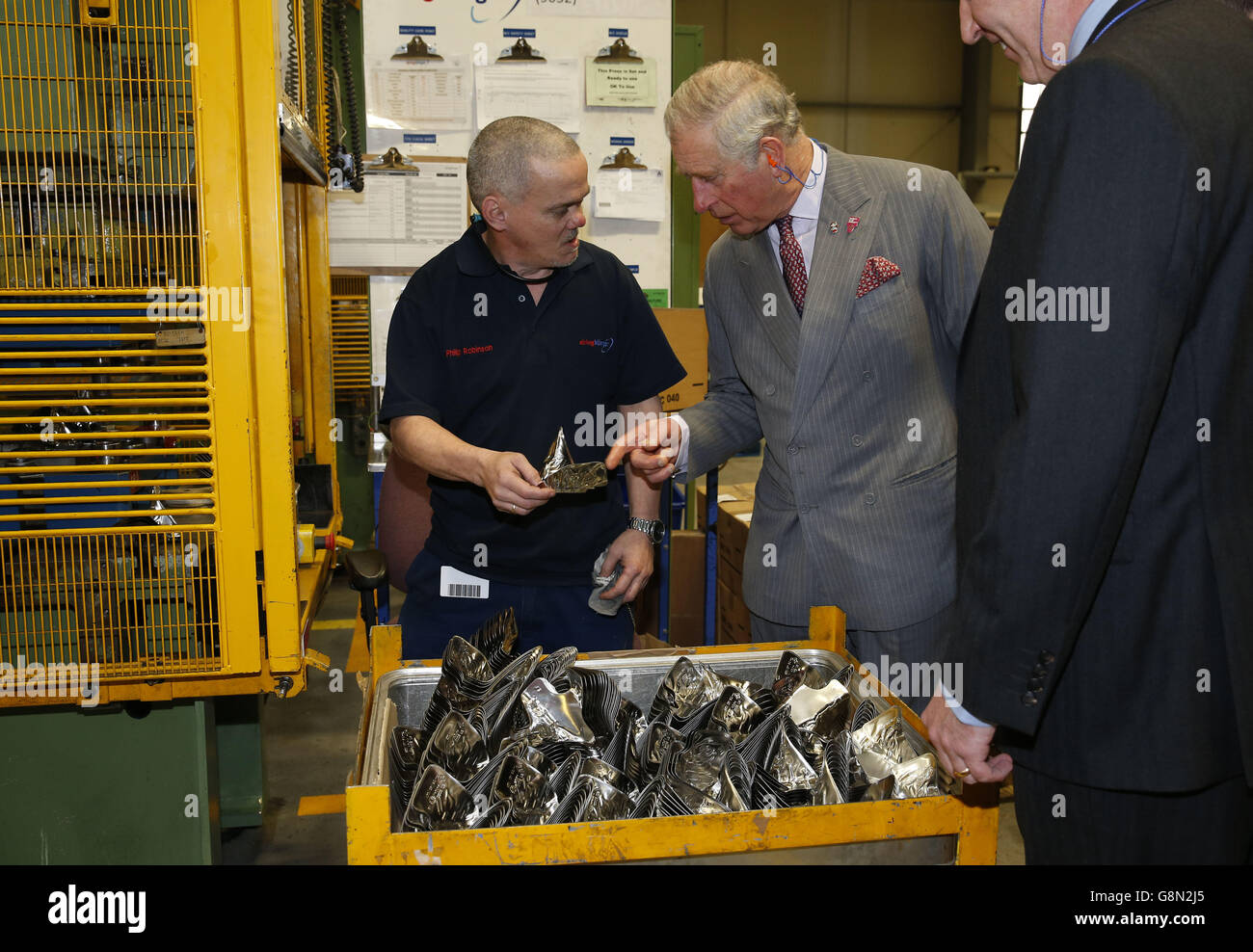 The Prince of Wales talks to Philip Robinson during a visit to the ...
