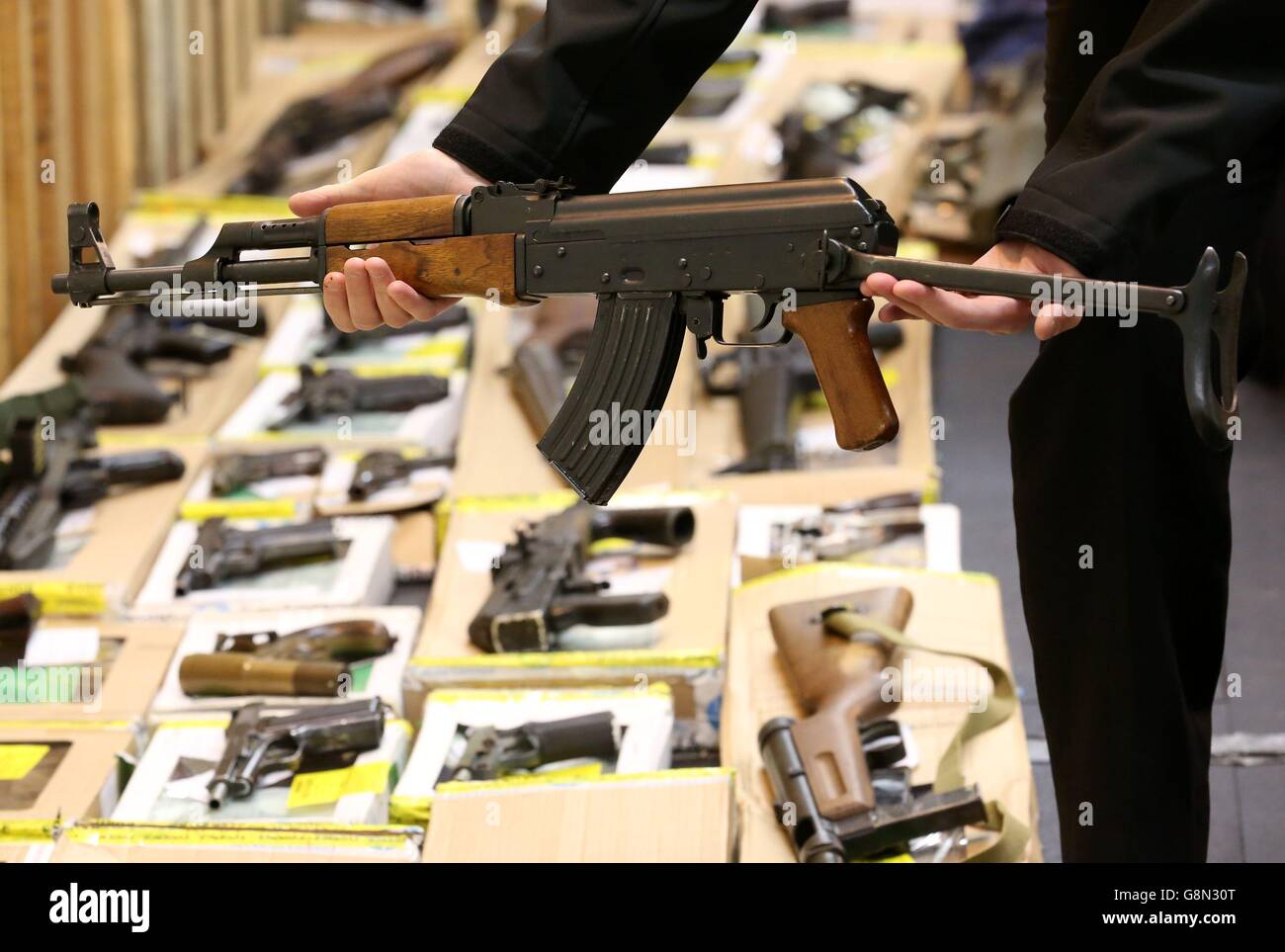 Largest UK firearms haul Stock Photo - Alamy