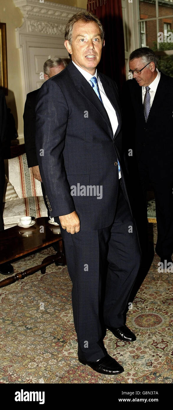 British prime minister tony blair during meeting with united senators ...