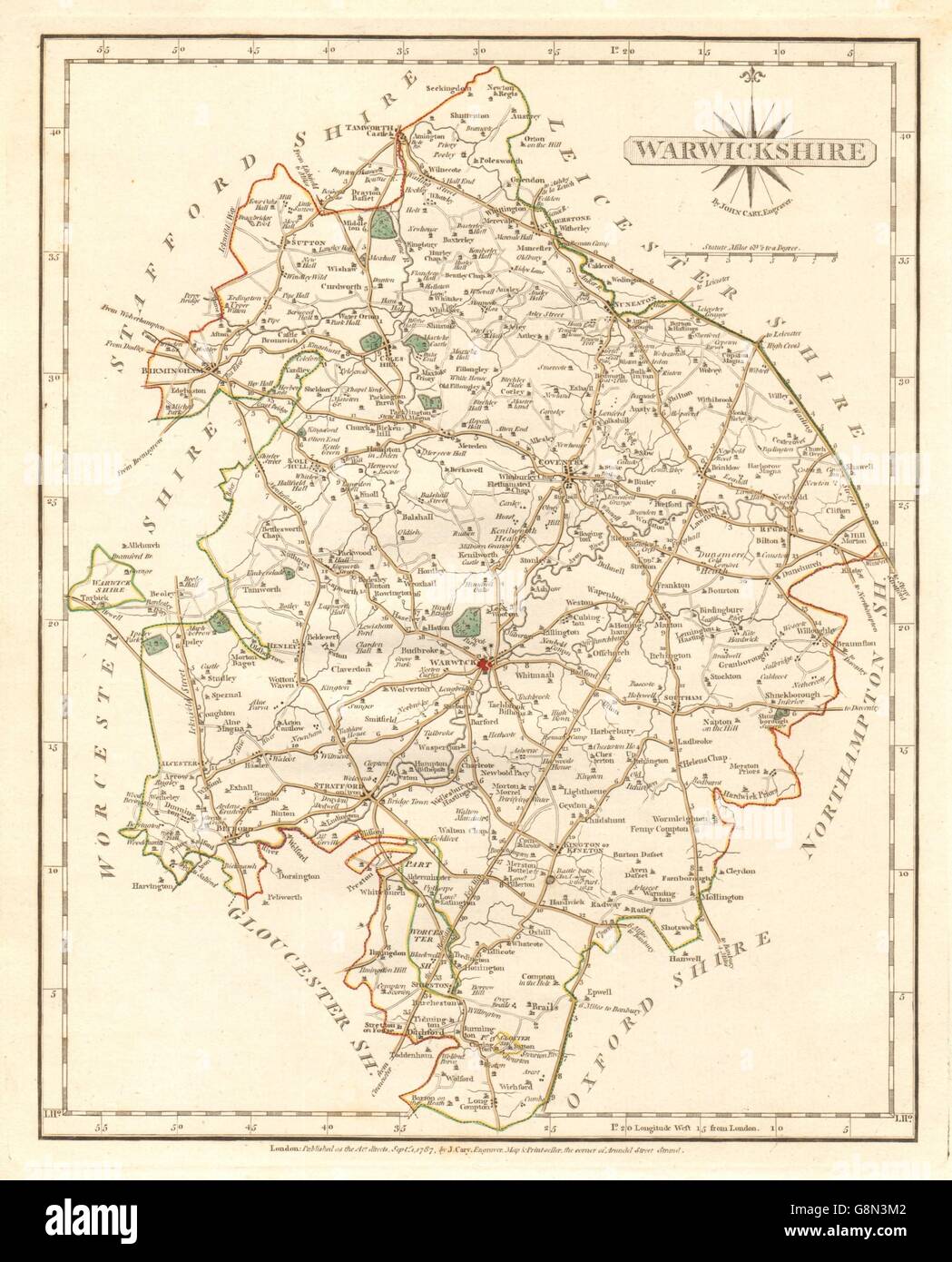 Warwickshire Map Stock Photos & Warwickshire Map Stock Images - Alamy