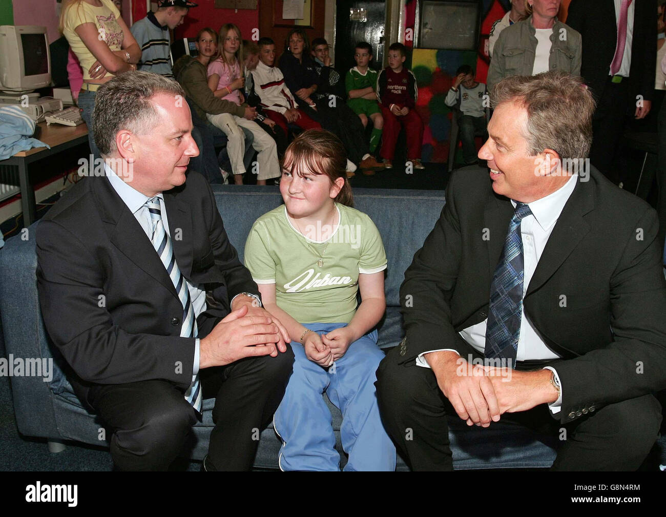 British Prime Minister Tony Blair with First Minister Jack McConnell ...