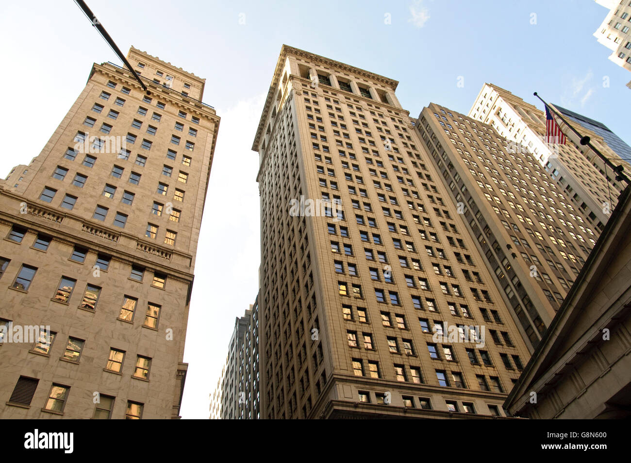 High-rise buildings, Wall Street, Financial District, Downtown ...