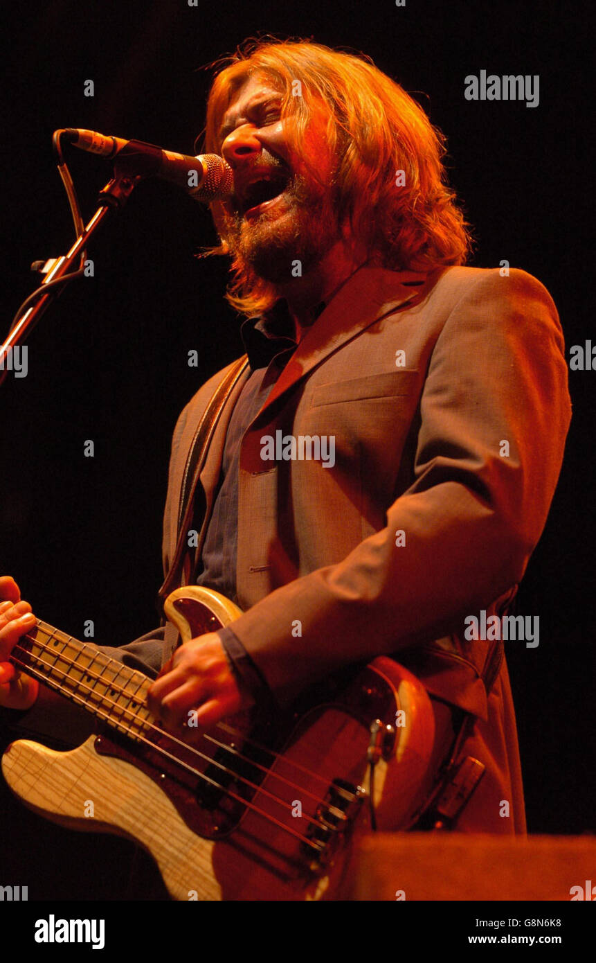 Doves singer, Jimmi Goodwin, playing the main stage of the Electric ...