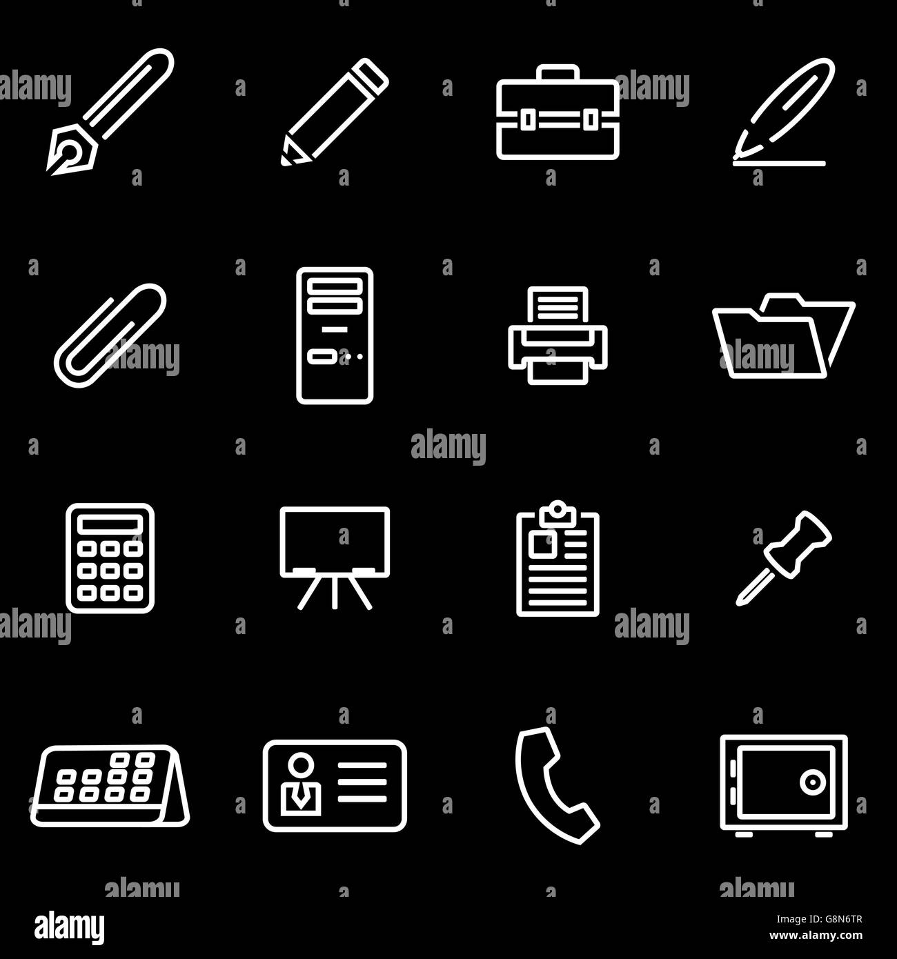 Vector line office icon set Stock Vector Image & Art - Alamy Vector line office icon set Stock Vector Image & Art - Alamy