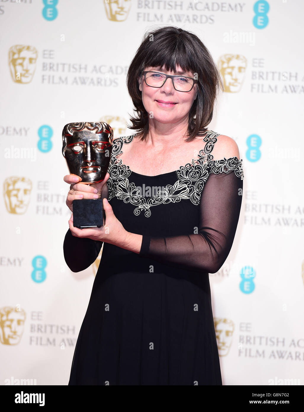 Margaret Sixel with the BAFTA for Best Editing (Mad Max Fury Road) in ...