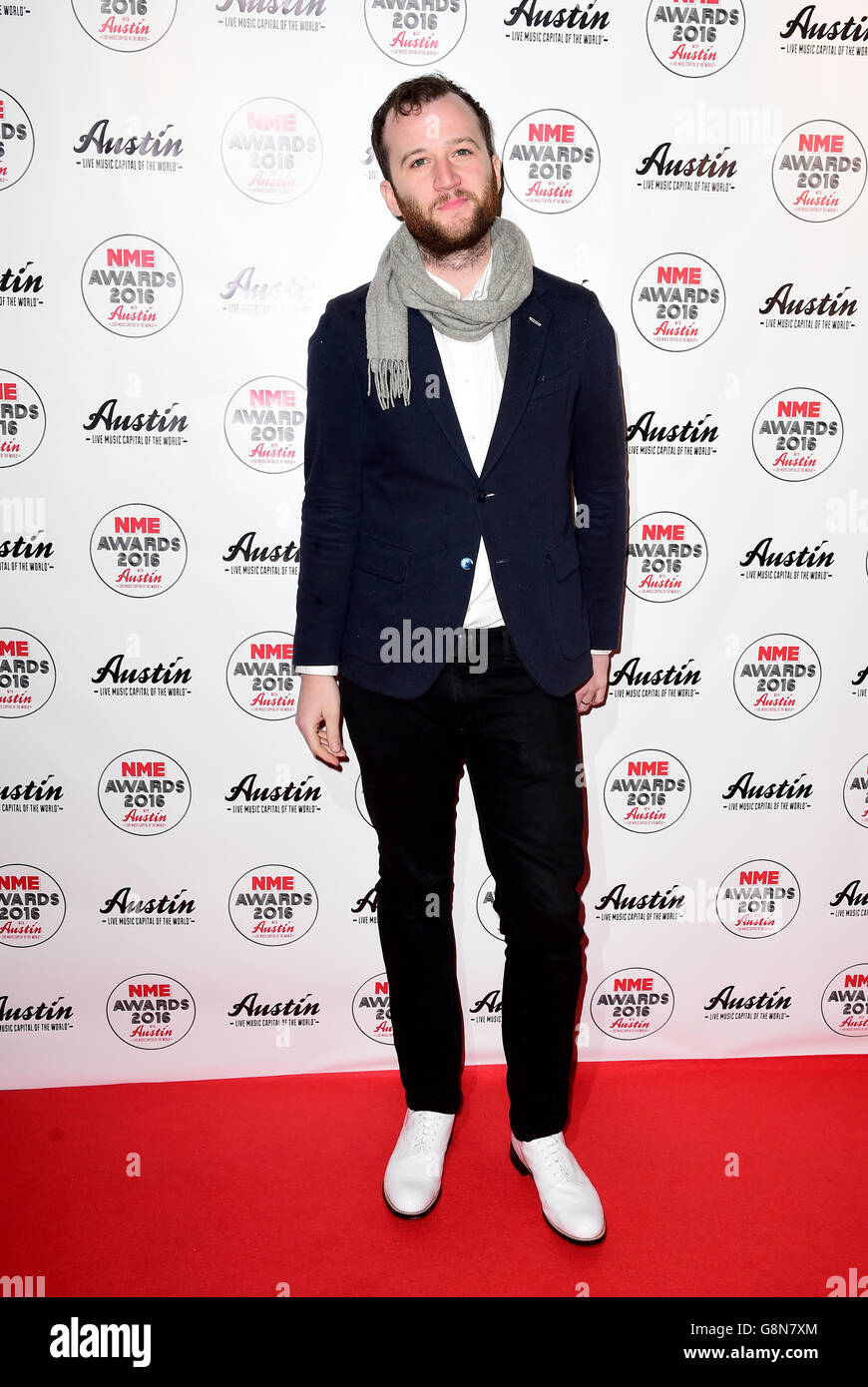 Chris baio attending the nme awards 2016 with austin hi-res stock ...