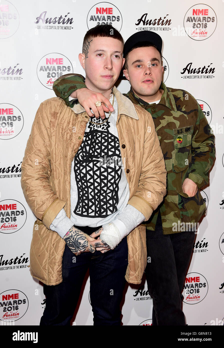 Laurie Vincent and Isaac Holman (right) of Slaves attending the NME ...