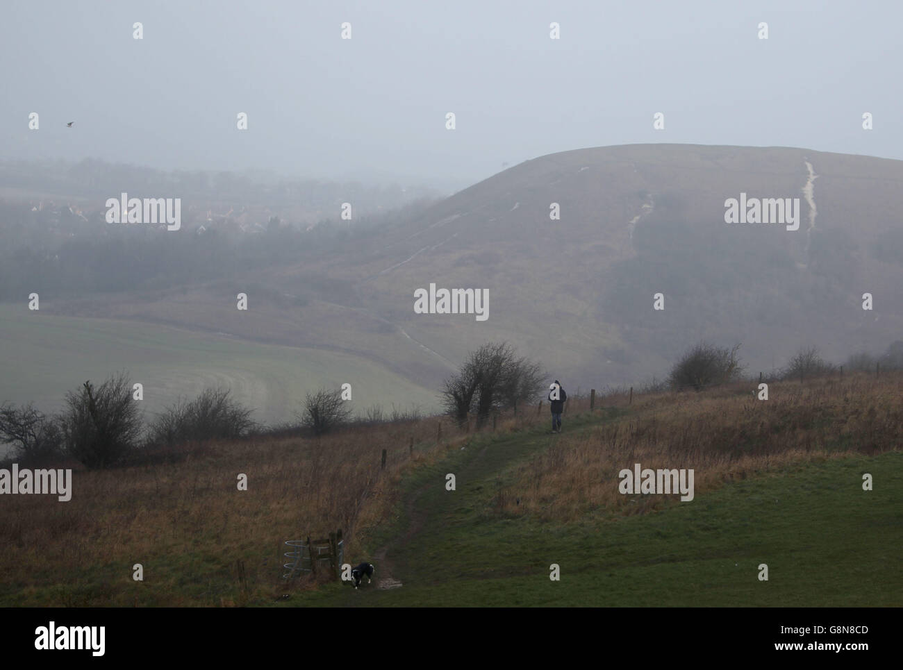 Dunstable downs winter hi-res stock photography and images - Alamy