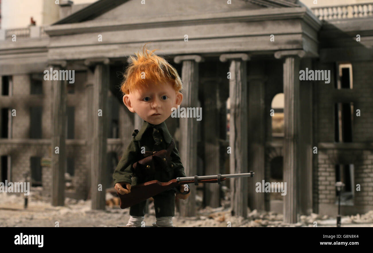 A puppet of Vinny Byrne, one of Michael Collins's hitmen, which has ...