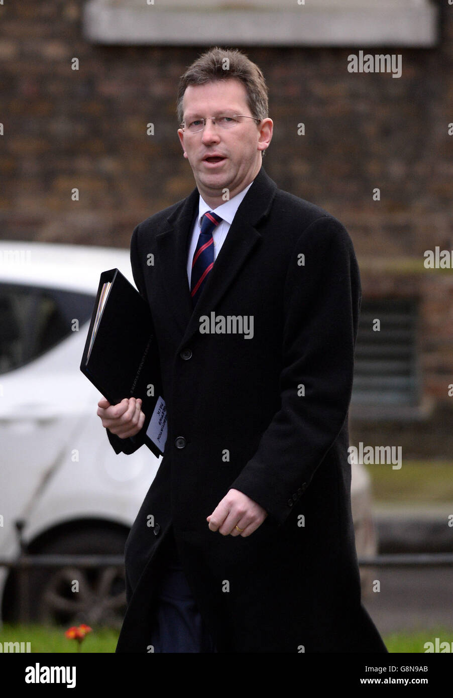 Attorney General Jeremy Wright arrives at 10 Downing Street in London ...