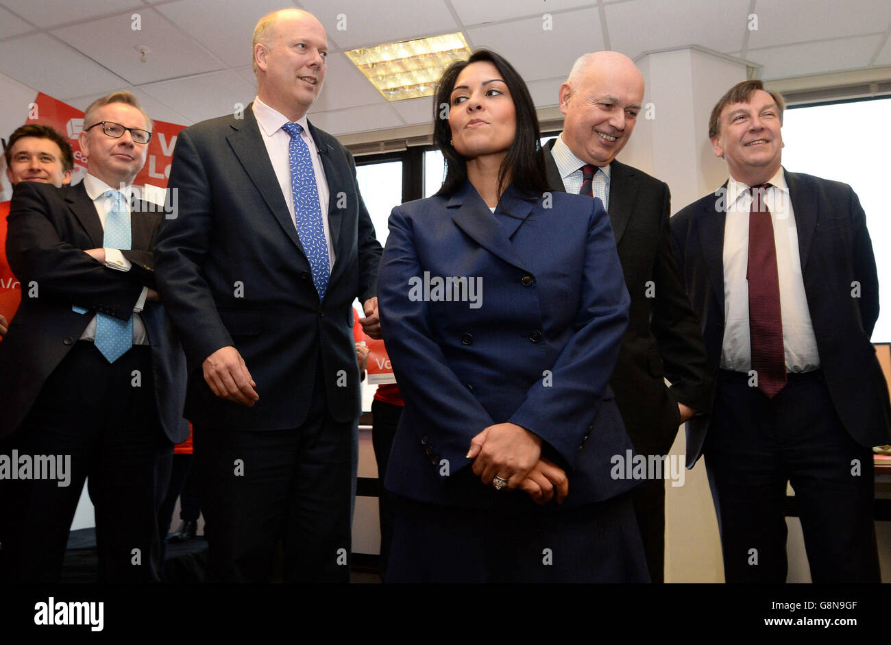 (Left to right) Michael Gove, Chris Grayling, Priti Patel, Iain Duncan ...