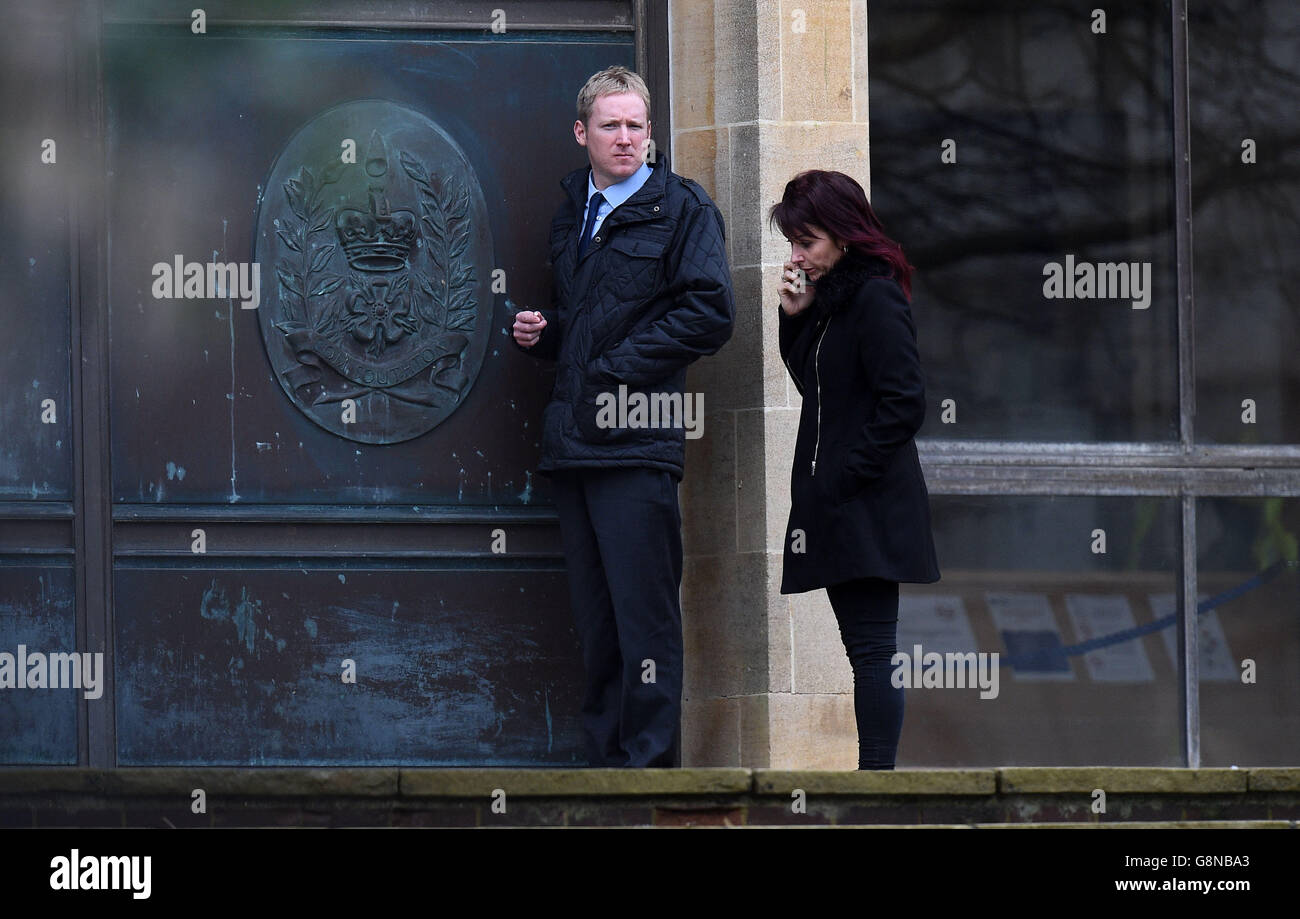 Matthew Hamlen (left) with an unidentified woman outside Winchester ...