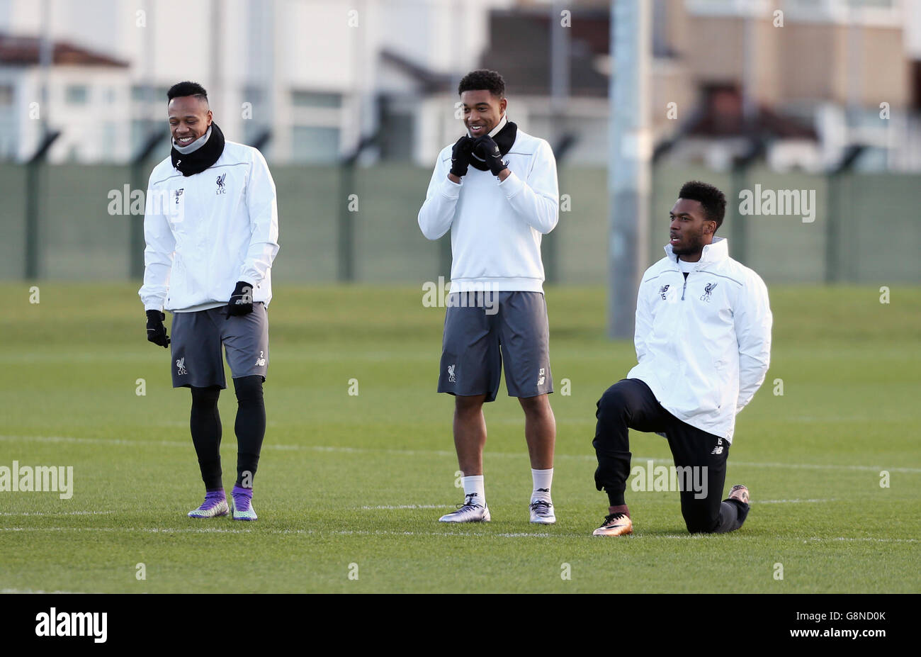 (From left to right) Liverpool's Nathaniel Clyne, Jordon Ibe and Daniel ...