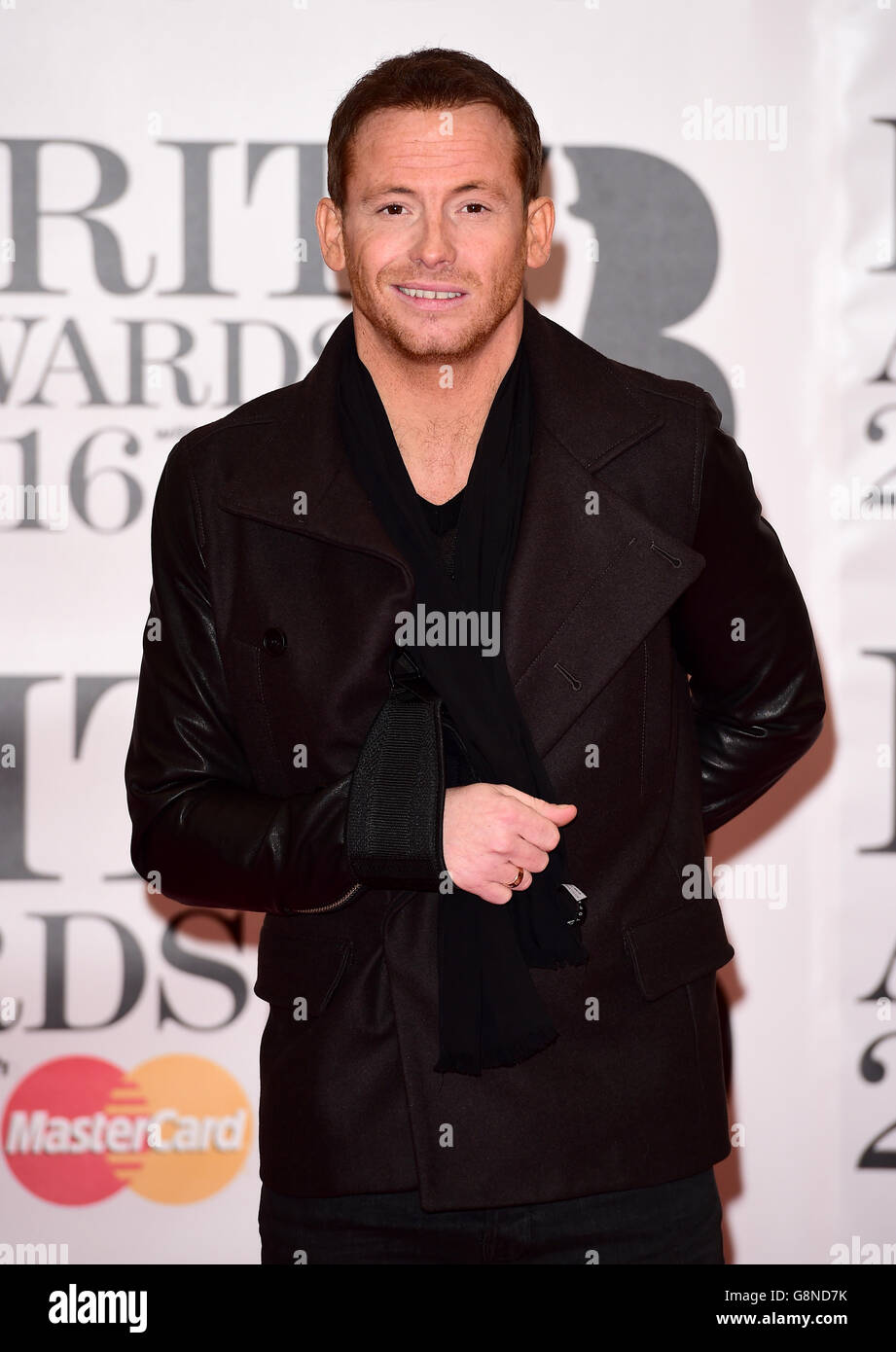 Joe Swash arriving for the 2016 Brit Awards at the O2 Arena, London ...
