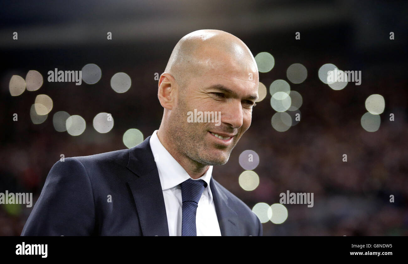 Real madrid manager zinedine zidane uefa champions league hi-res stock ...