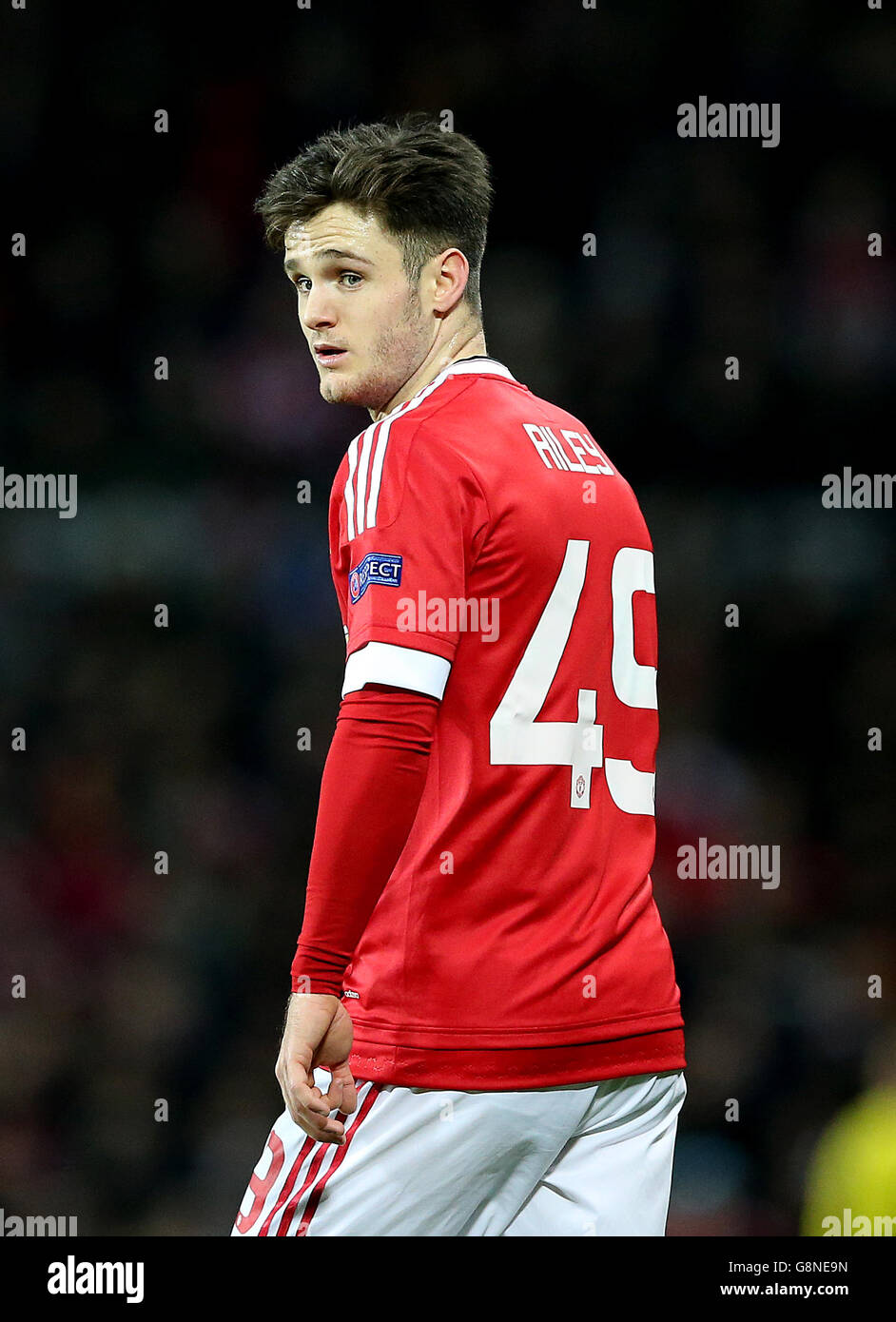 Manchester United's Joe Riley during the UEFA Europa League match at ...