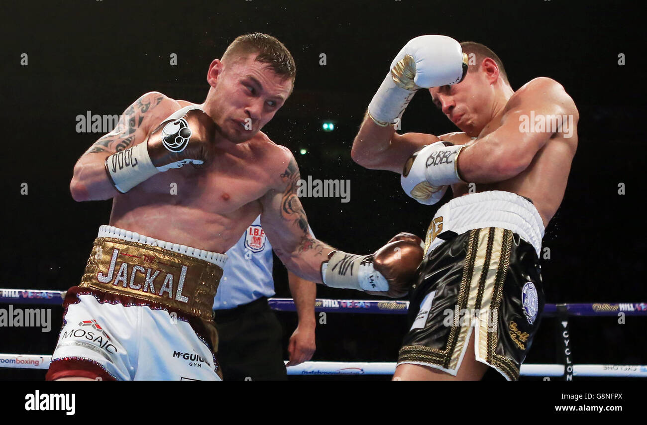 Carl Frampton v Scott Quigg - Manchester Arena. Carl Frampton (left ...