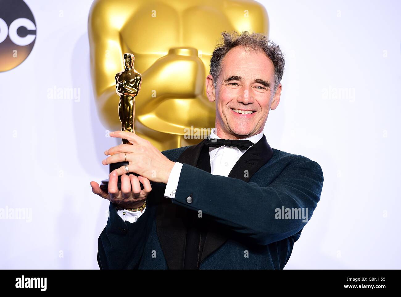 Mark Rylance with the Academy Award for Best Supporting Actor in the ...