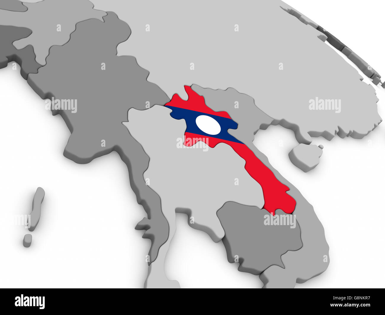 Laos map hi-res stock photography and images - Alamy
