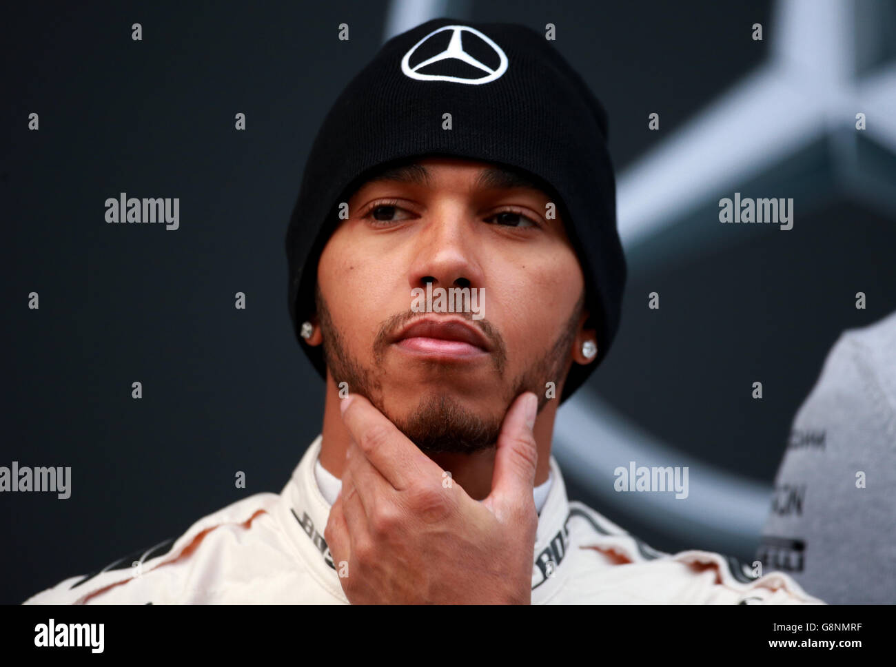 Mercedes drivers Lewis Hamilton during day one of testing at the ...